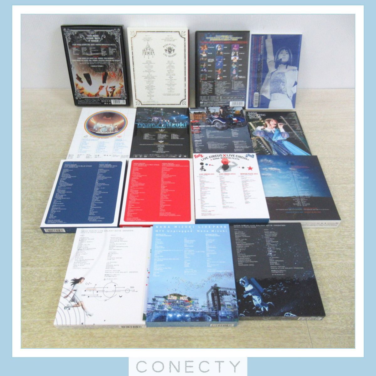 BOX付含む 水樹奈々 Blu-ray DVD 15点セット GAMES×ACADEMY BLUE RED/GALAXY FRONTIER ...