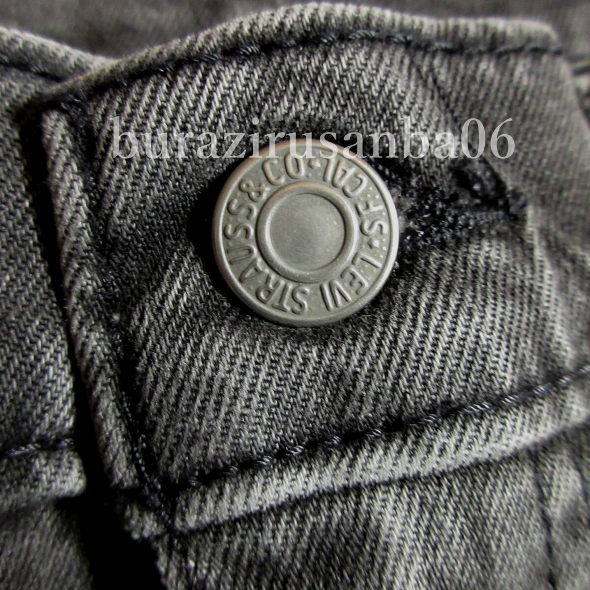 W30 大きめ リーバイス Levi's 405 ブラック デニムショーツ カットオフ ブラックユーズド加工 ストレッチ ハーフパンツ ...