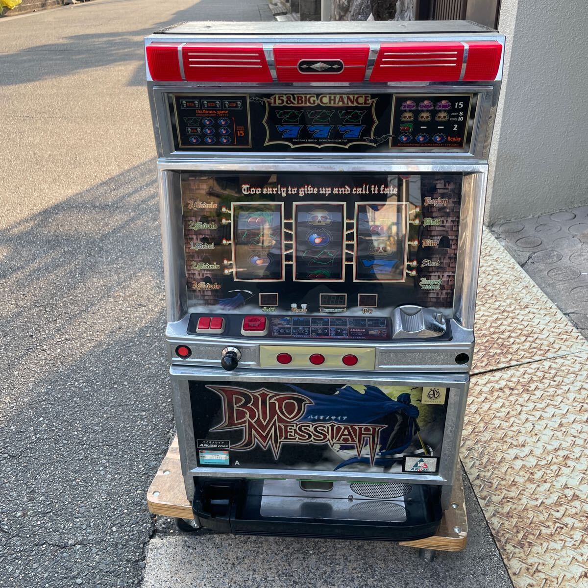 パチスロ BIO MESSIAH バイオメサイア パチスロ実機 レトロ スロット パチスロ機 スロット台 稼動品 家庭用電源(パチスロ実機 ...