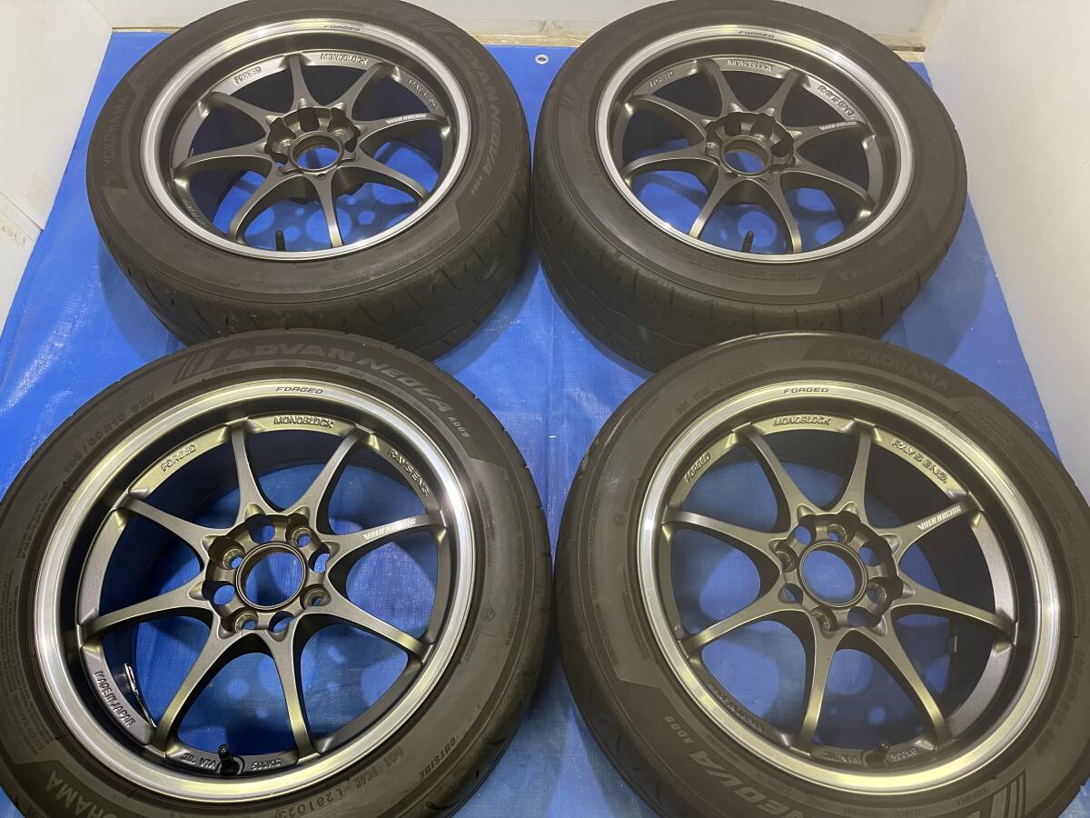 CE28CR絶版限定クラブレーサー鍛造RAYS特注色7Jx15+28_100/4ネオバAD09_195/50R15ロードスターNANBマーチ ...