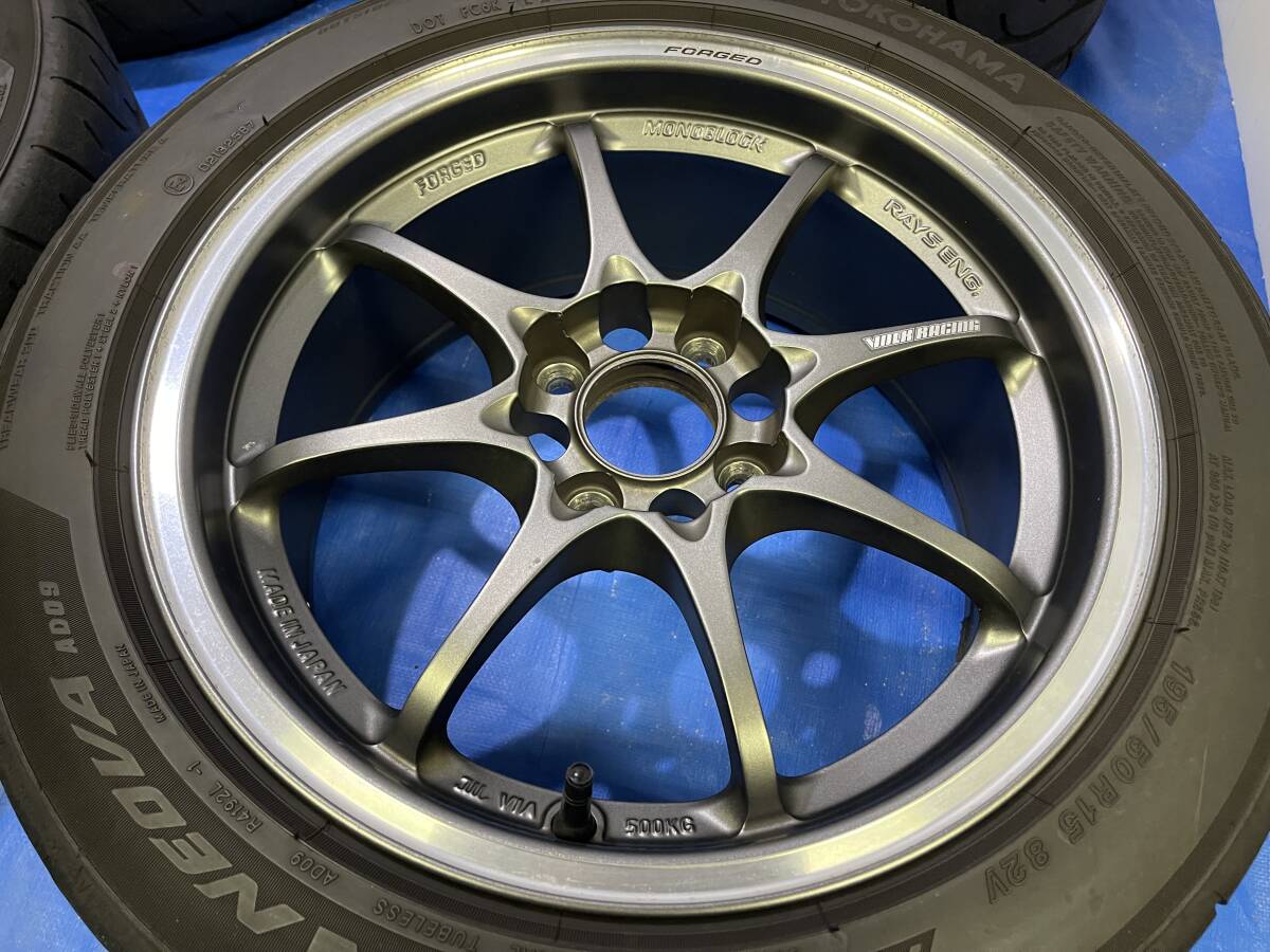 CE28CR絶版限定クラブレーサー鍛造RAYS特注色7Jx15+28_100/4ネオバAD09_195/50R15ロードスターNANBマーチ ...