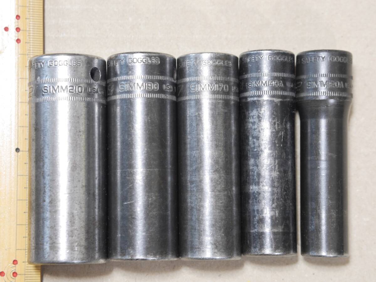 Snap-on 12 14 17 19 21 mm 差込角 12.7mm 1/2 ディープ インパクト ソケット 検 SIMM 210 190 170 140 120 スナップオン MAC ...