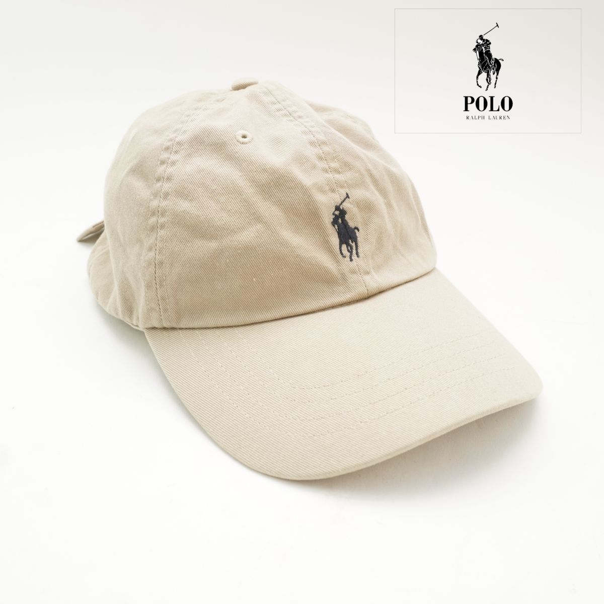 POLO RALPH LAUREN ポロラルフローレン キャップ 帽子 ブランドロゴ 刺繍 ベージュ@MG49(帽子)｜売買されたオークション ...