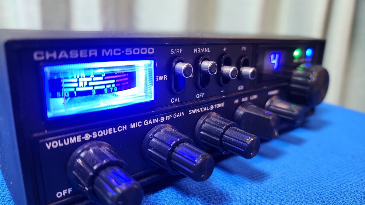 禁煙 チェイサー CB無線機 MC-5000 青色チャンネル 銀コネクター 香港製 CHASER 検索：オオアミ 27MHZ 28MHZ ...