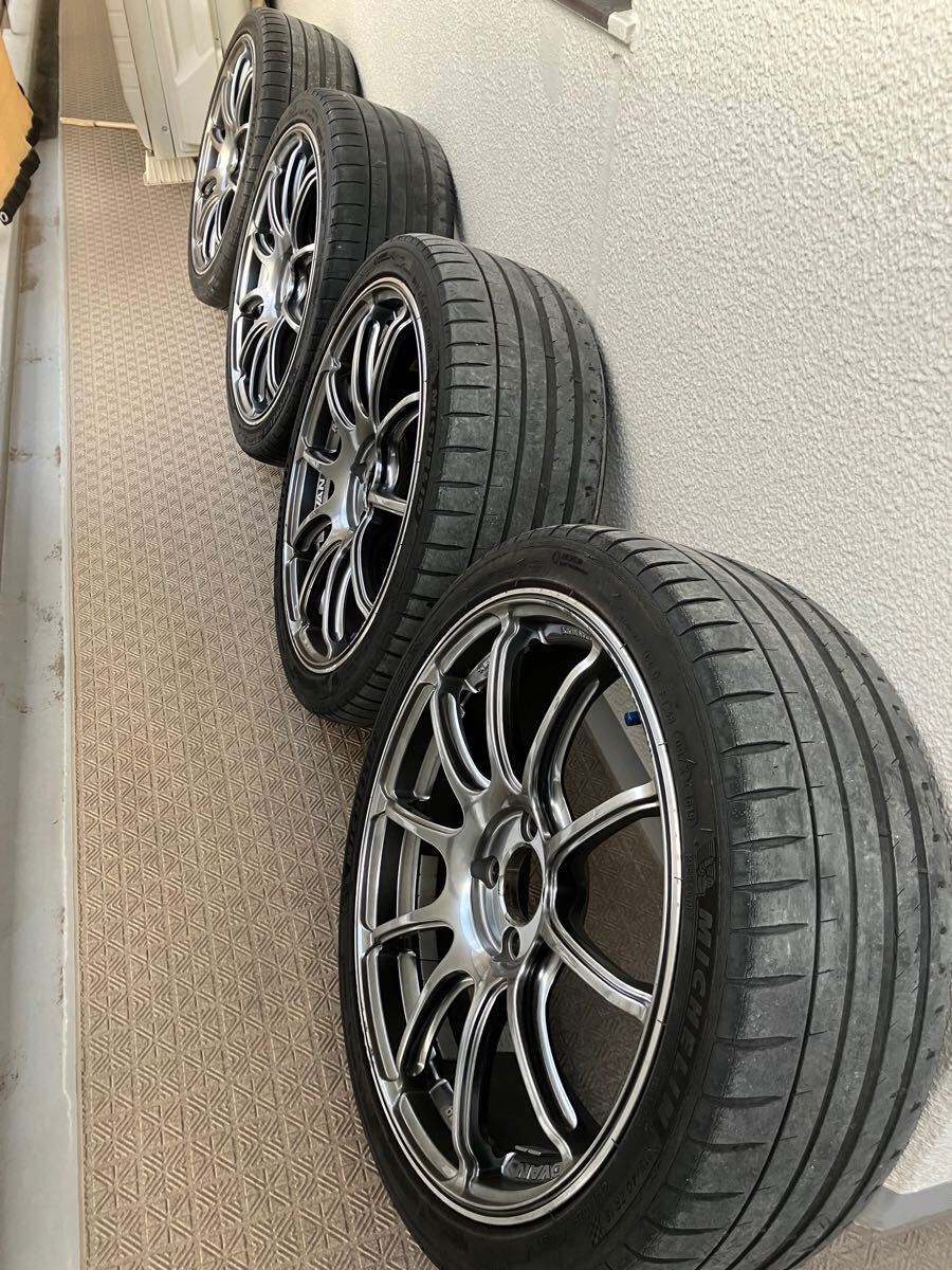 ADVAN Racing RZⅡ RZ2 18インチ 7j +42 アドバンレーシング 4本 ミシュラン パイロットスポーツ4 デミオ ...