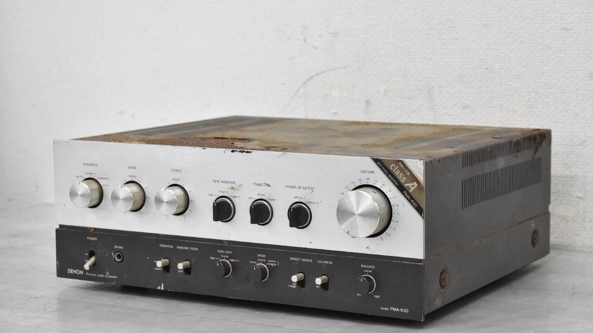 8024 ジャンク品 DENON PMA-830 デノン プリメインアンプ(DENON)｜売買されたオークション情報、yahooの商品情報をアーカイブ公開 - オークファン（aucfan.com）