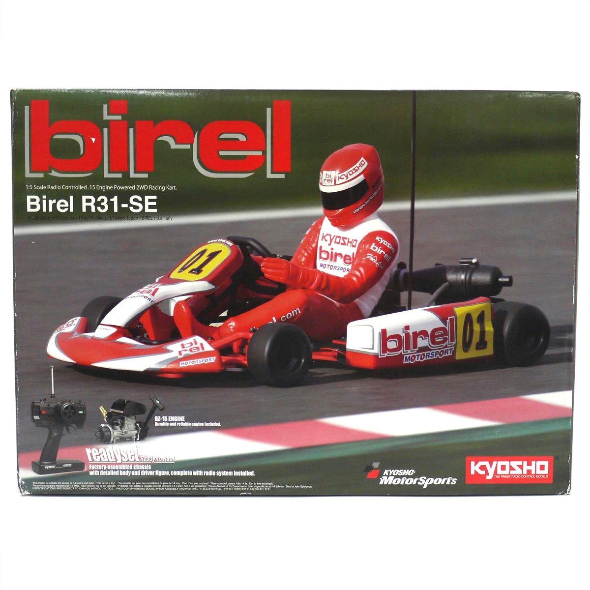 絶版レア/ 品 KYOSHO/京商 1/5スケール birel/ビレル R31-SE GZ15エンジン搭載 レーシングカート ラジコン 2WD ...