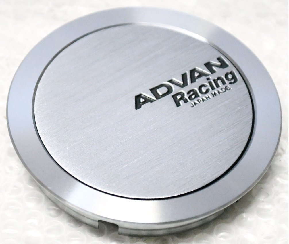ADVAN Racing センターキャップ V0331 フルフラット 63φ シルバーアルマイト PCD100/112用 RZII/RG-D2/RS-DF/RZ-F2/TC-4/R6/RS3 ...