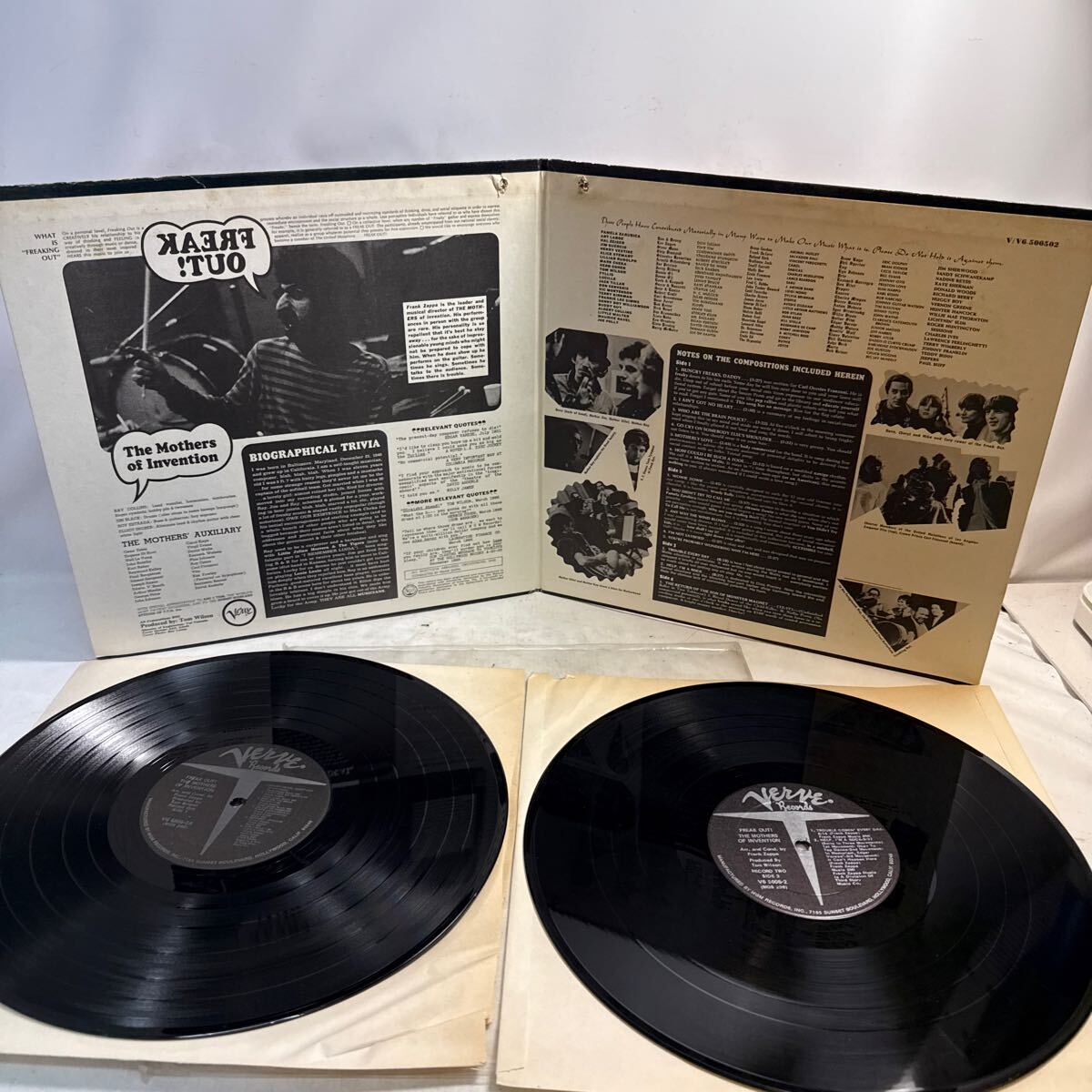 K204-059 お宝級 THE MOTHERS OF INVENTION フリーク アウト FREAK OUT Frank Zappa ザッパ V6-5005-2 レコード LP 再生未確認 ...