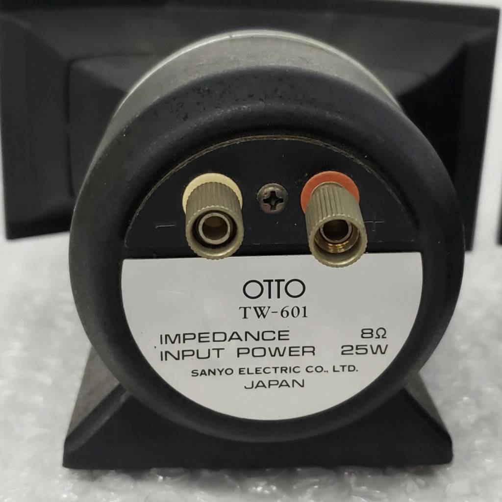 25札/A017778-1/TH10000/E061-503/ OTTO スピーカー TW-601 IMPEDANCE INPUT POWER 25W SANYO ELECTRIC CO ...