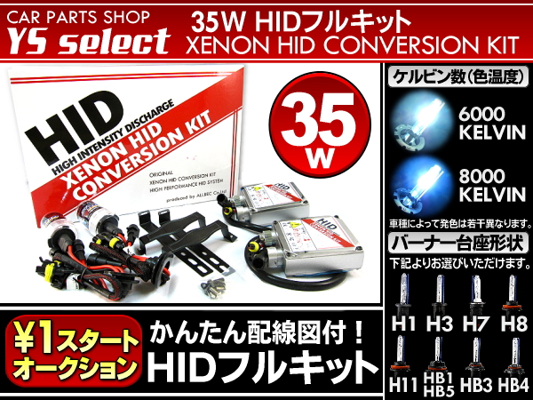 1円 限定セール35W H1/H3/H7/H8/H11/HB3/HB4 6K 8K HIDキット(35W)｜売買されたオークション情報 ...