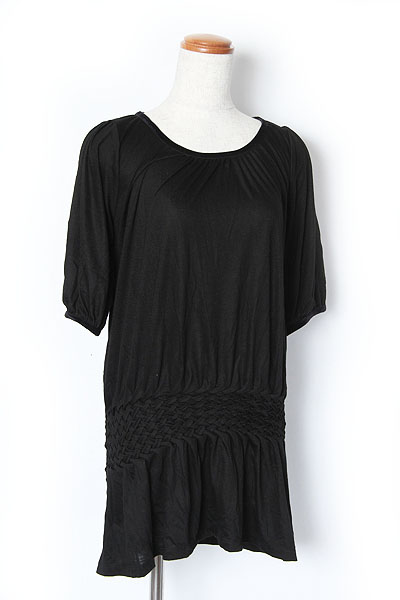Talassio タラッシオ 五分袖チュニック/ワンピース/黒M(Mサイズ)｜売買されたオークション情報、yahooの商品情報をアーカイブ公開 ...