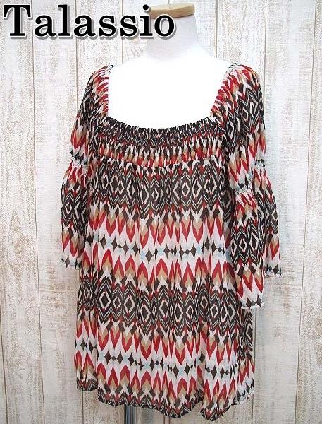 Talassio/タラッシオ 総柄七分袖シフォンカットソー(Mサイズ)｜売買されたオークション情報、yahooの商品情報をアーカイブ公開 ...