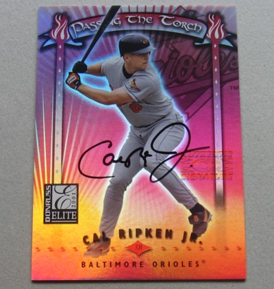 2001 Donruss Elite Cal Ripken Jr Auto Passing the Torch 名作(Donruss)｜売買さ ...
