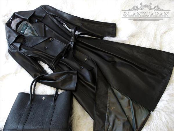 AV73 秋冬 限定 高級本革 9号 黒 ラムレザー製美麗ロングコート(ムートン、ラム)｜売買されたオークション情報、yahooの商品情報を ...