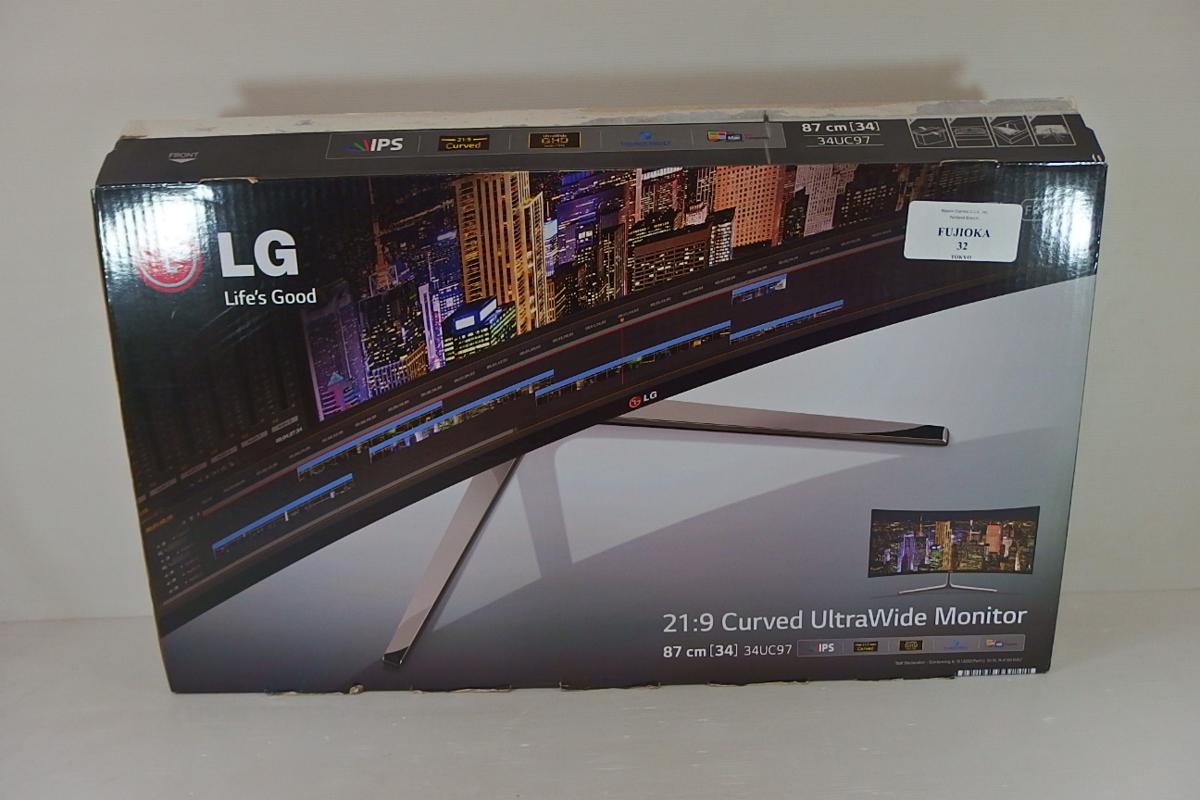 LG 34UC97-S 34インチ 21:9曲面型ウルトラワイド IPSパネル 液晶ディスプレイ 3440×1440 VESAウォールマウント ...