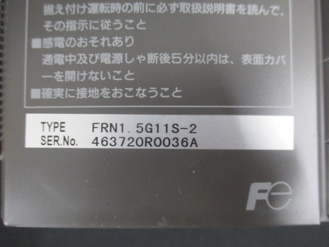 27-301 C 配電用品 部品 電材 制御機器 FUJI 富士電機 FRENIC5000G11 インバータ FRN1.5G11S-2 本体のみ 低騒音高性能 多機能形(その他)｜売買された ...