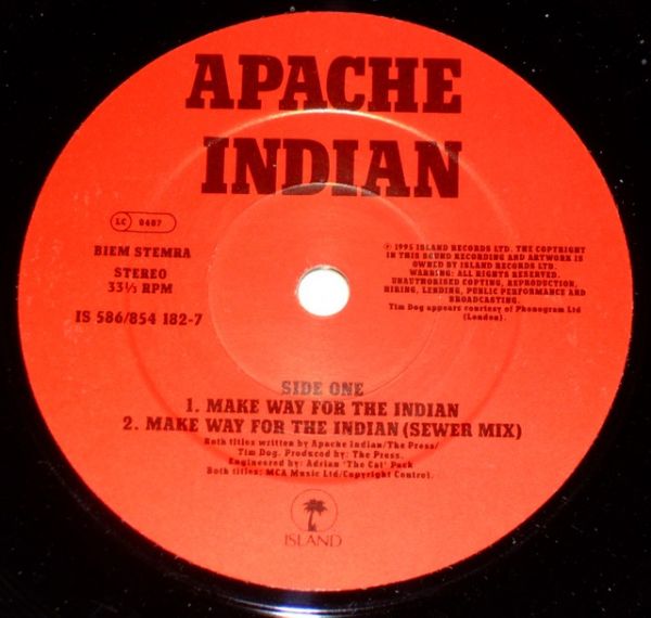 APACHE INDIAN and TIM DOG MAKE WAY FOR THE INDIAN 7” シングル盤 / 盤質良好(レゲエ)｜売買されたオークション情報、yahooの商品情報を ...