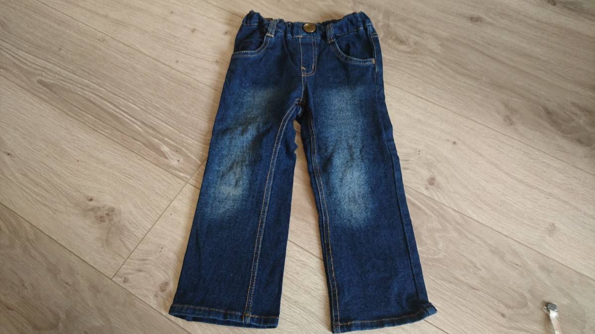 ムージョンジョン ポケットのステッチが可愛いデニムパンツ 95 紺系 Moujonjon 10分丈(ジーンズ)｜売買されたオークション情報、yahooの商品情報をアーカイブ公開 ...