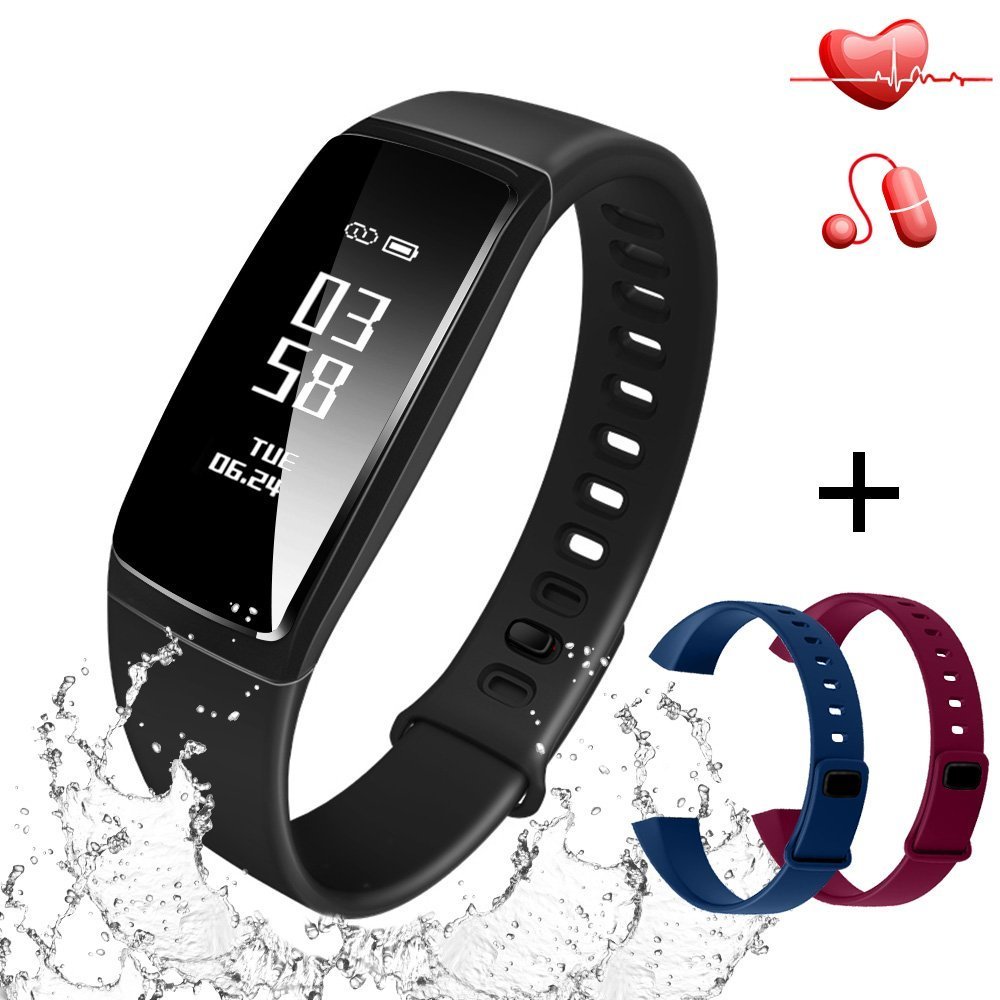 Semiro 2018最新版 スマートウォッチ 心拍 歩数計 スマートブレスレット Line SMS IP67防水 日本語対応 3色交換用ベルト付 ブラック(スポーツ心拍計)｜売買された ...