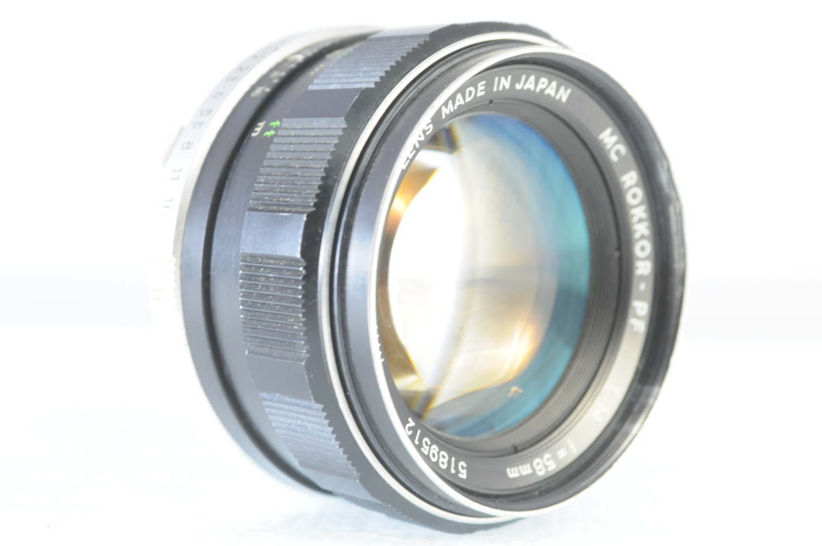 ミノルタ MINOLTA MC ROKKOR-PF 58mm F1.4 3357(ミノルタ)｜売買されたオークション情報、yahooの商品情報をアーカイブ公開 - オークファン（aucfan.com）