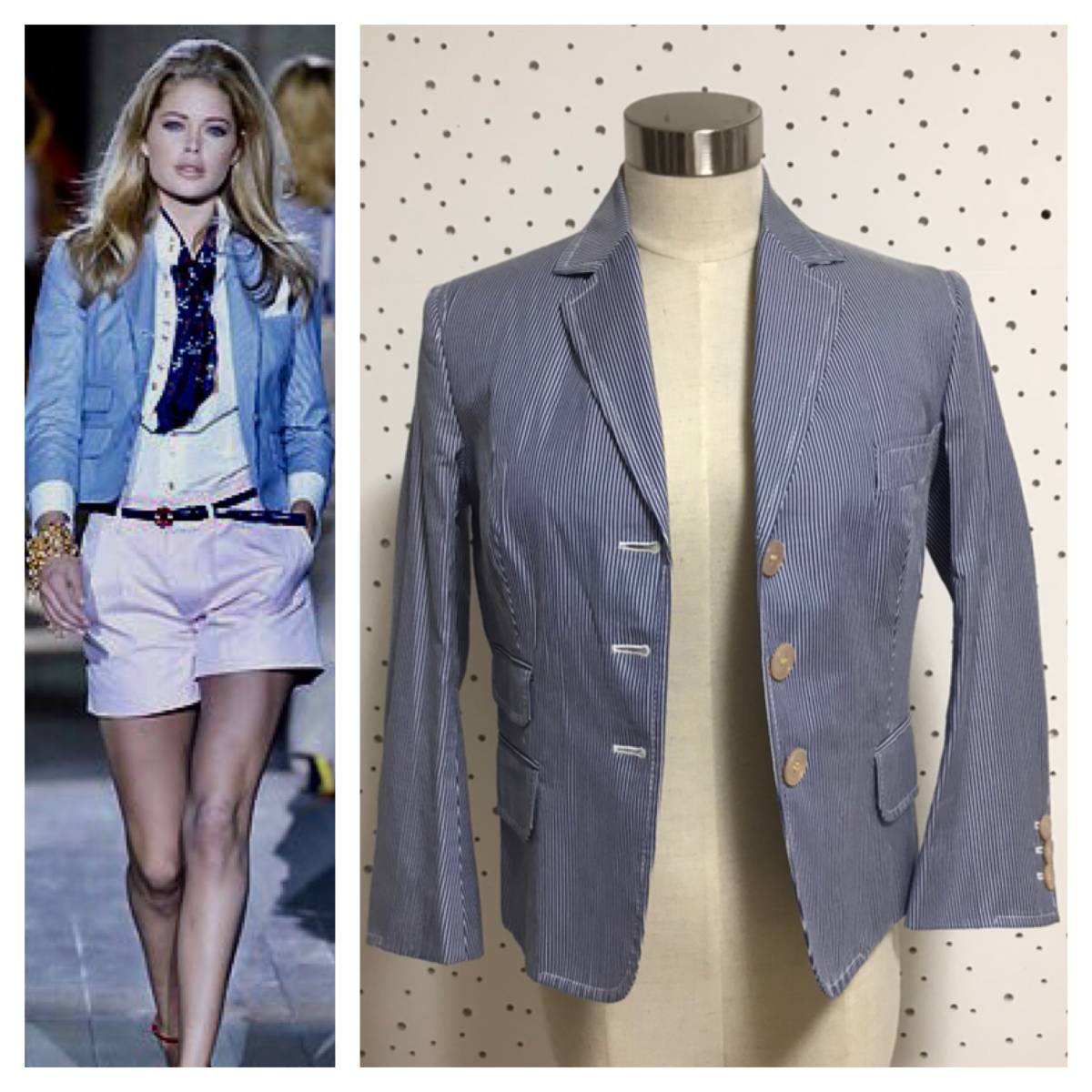 本物 DSQUARED2 ディースクエアード 3B ノッチド ストライプ ジャケット 40 ネイビー×白(その他)｜売買されたオークション情報、yahooの商品情報をアーカイブ公開 ...