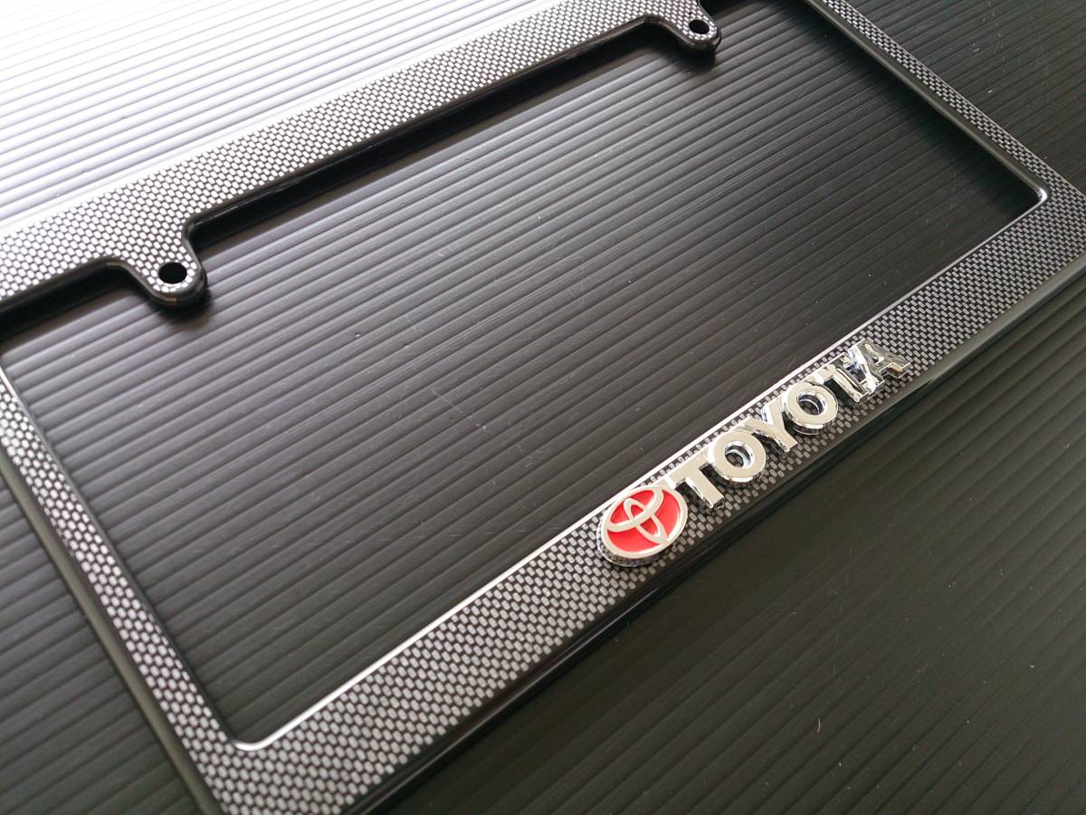 ナンバーフレーム カーボン調 TOYOTA トヨタ/rmメッキ toyota USDM/JDM タイプフレーム(社外品)｜売買された ...