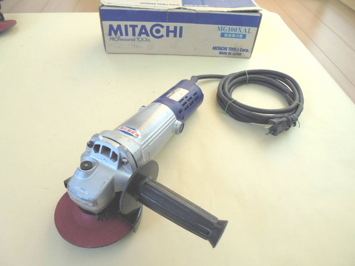 MITACHI ミタチ 100ミリ ディスクグラインダ 二重絶縁 MG100XAL PRO仕様 007(ディスクグラインダー)｜売買された ...