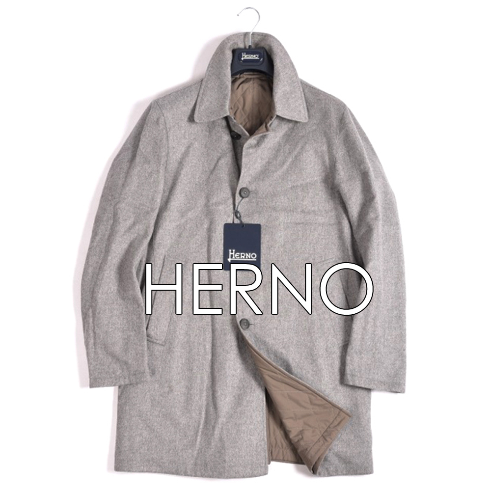 HERNO カシミヤ100％ リバーシブル ステンカラー コート 冬 無地 ライトグレー ベージュ イタリア製 L 50 ヘルノ 301130(コート)｜売買されたオークション情報、yahoo ...