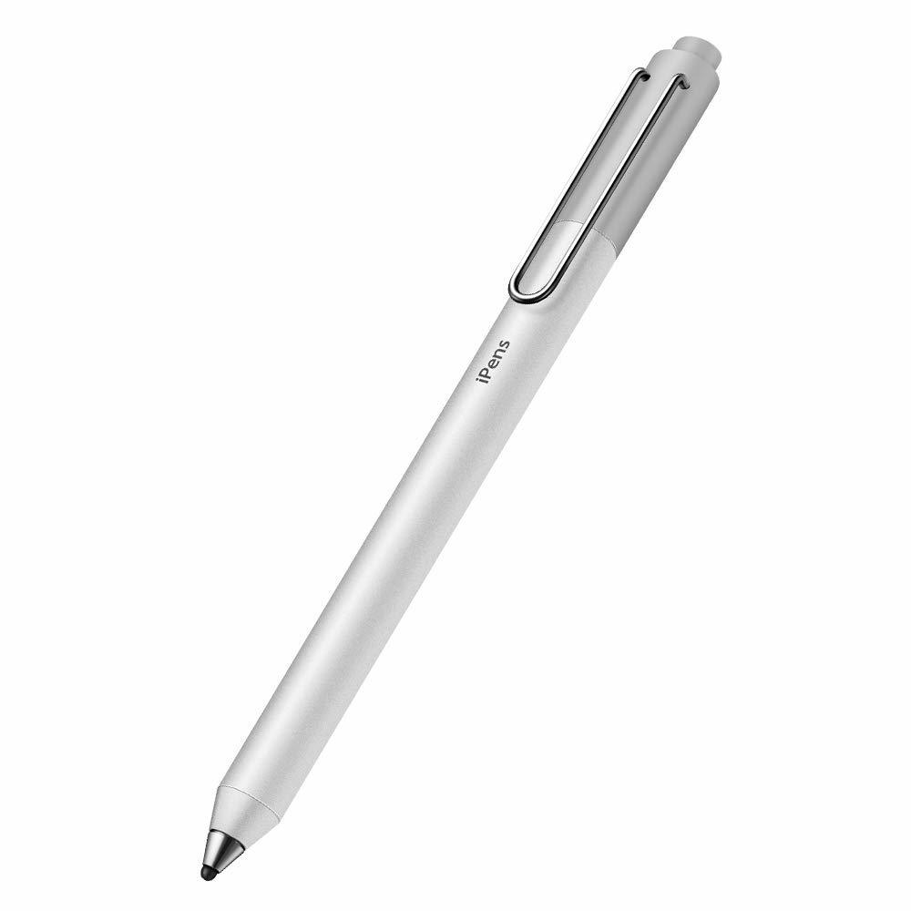 iPensタッチペン スタイラスペン iPad iPhoneスマートフォンタブレット対応 4分後自動OFF USB充電 シルバー U6704 ...