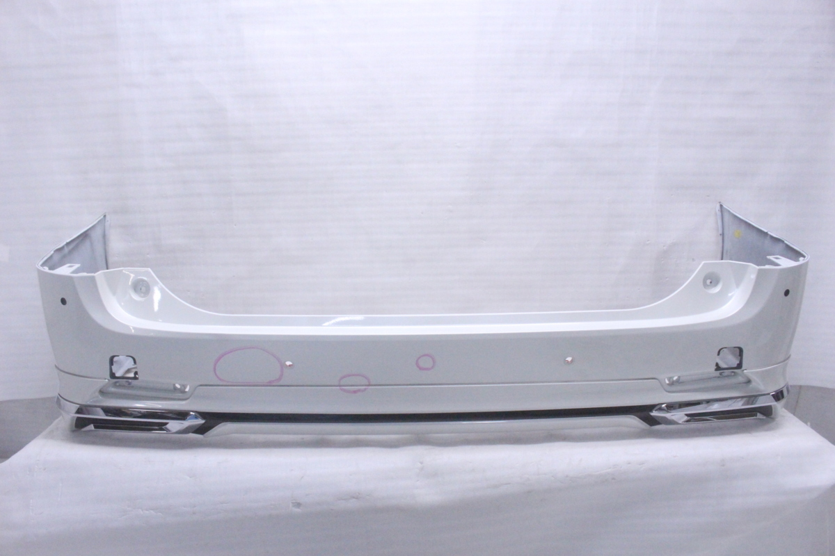 91-337 モデリスタ 30系 アルファード リアバンパー スポ付 52159-58160 ホワイトパール 070 純正 トヨタ ヴェル ...