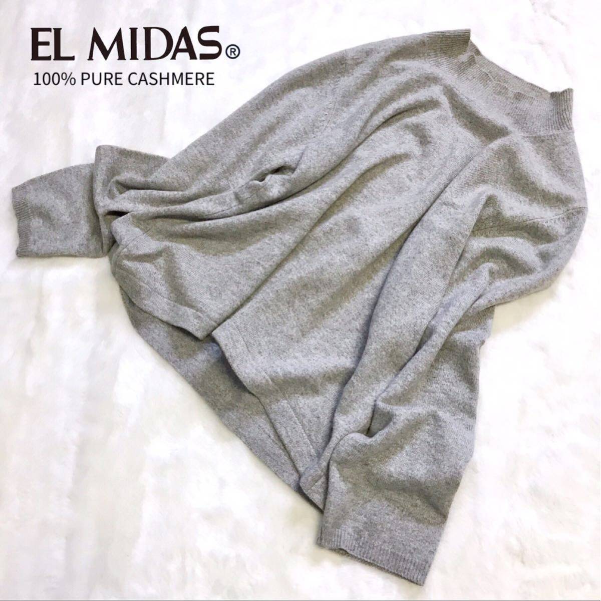 カシミヤ 100% EL MIDAS エルミダ モックネック ニット セーター ボトルネック グレー 12 秋冬 レディース シンプル(Lサイズ)｜売買されたオークション情報、yahooの商品 ...