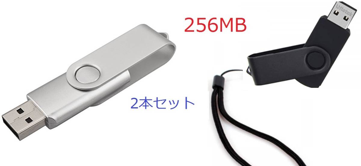 メガ USBメモリ 256MB 2本 メガバイト ハンドストラップつき3点セット c(256MB以下)｜売買されたオークション情報、yahoo ...