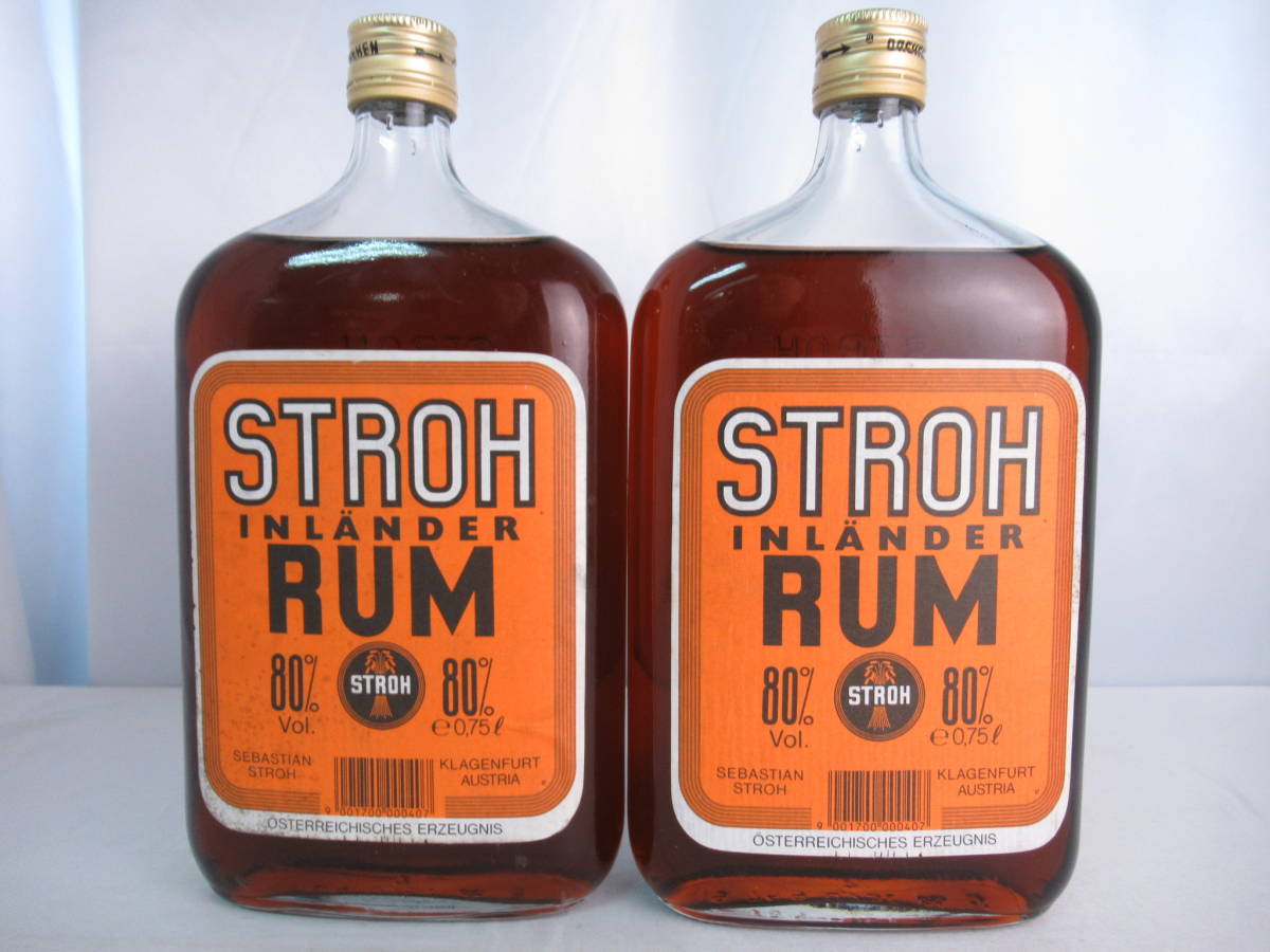 STROH INLANDER RUM シュトロー ストロー インランダー ラム 2本セット 750ml×2 80% オーストリア産 ラム酒 ...