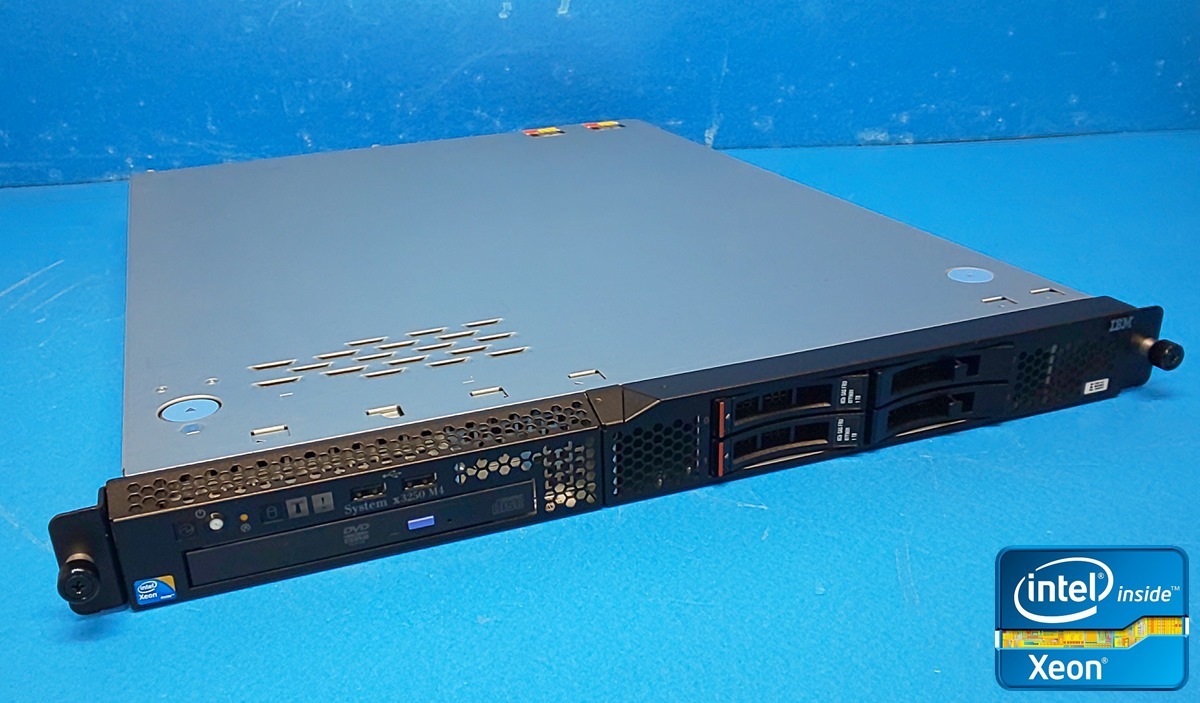 ラックサーバー IBM System X3250 M4 Xeon E3-1220v2 3.1GHz/24GB/900GB×2 OS無(IBM ...