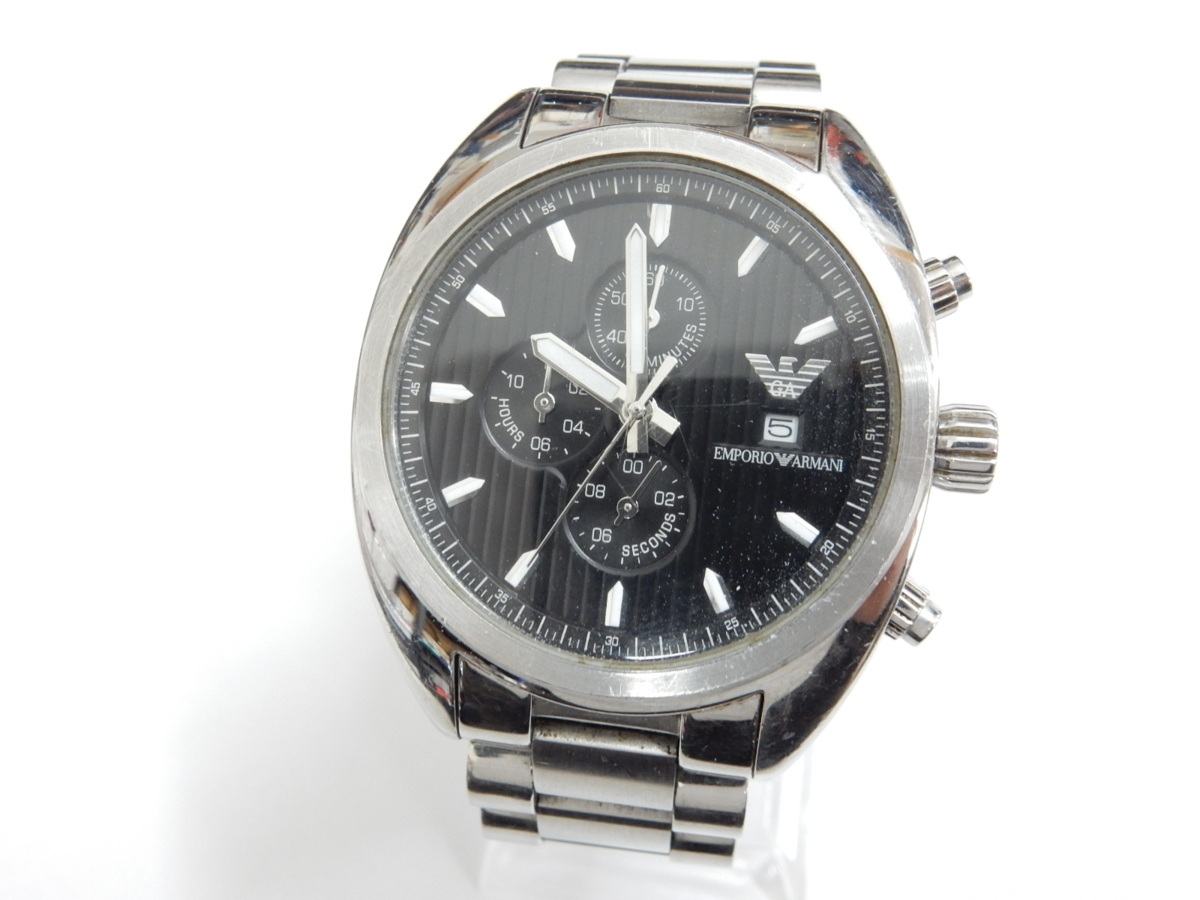 エンポリオ アルマーニ クロノグラフ ウォッチ 腕時計 AR 5957 メンズ 黒文字盤 1円(アルマーニ)｜売買されたオークション情報、yahooの商品情報をアーカイブ公開 - オークファン ...