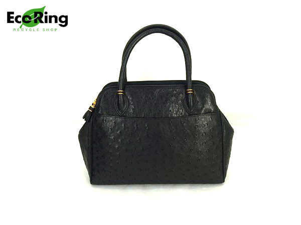 1円 超 バルディ オーストリッチ ハンドバッグ ブラック EV279(オーストリッチ)｜売買されたオークション情報、yahooの商品情報を ...