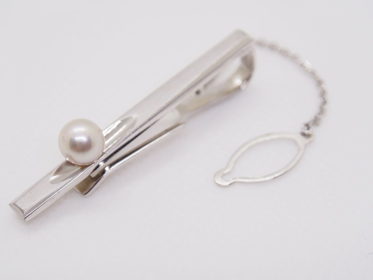 SILVER刻印 本真珠 7.4mm珠 パール シルバー ネクタイピン タイバー se58(真珠)｜売買されたオークション情報、yahooの ...