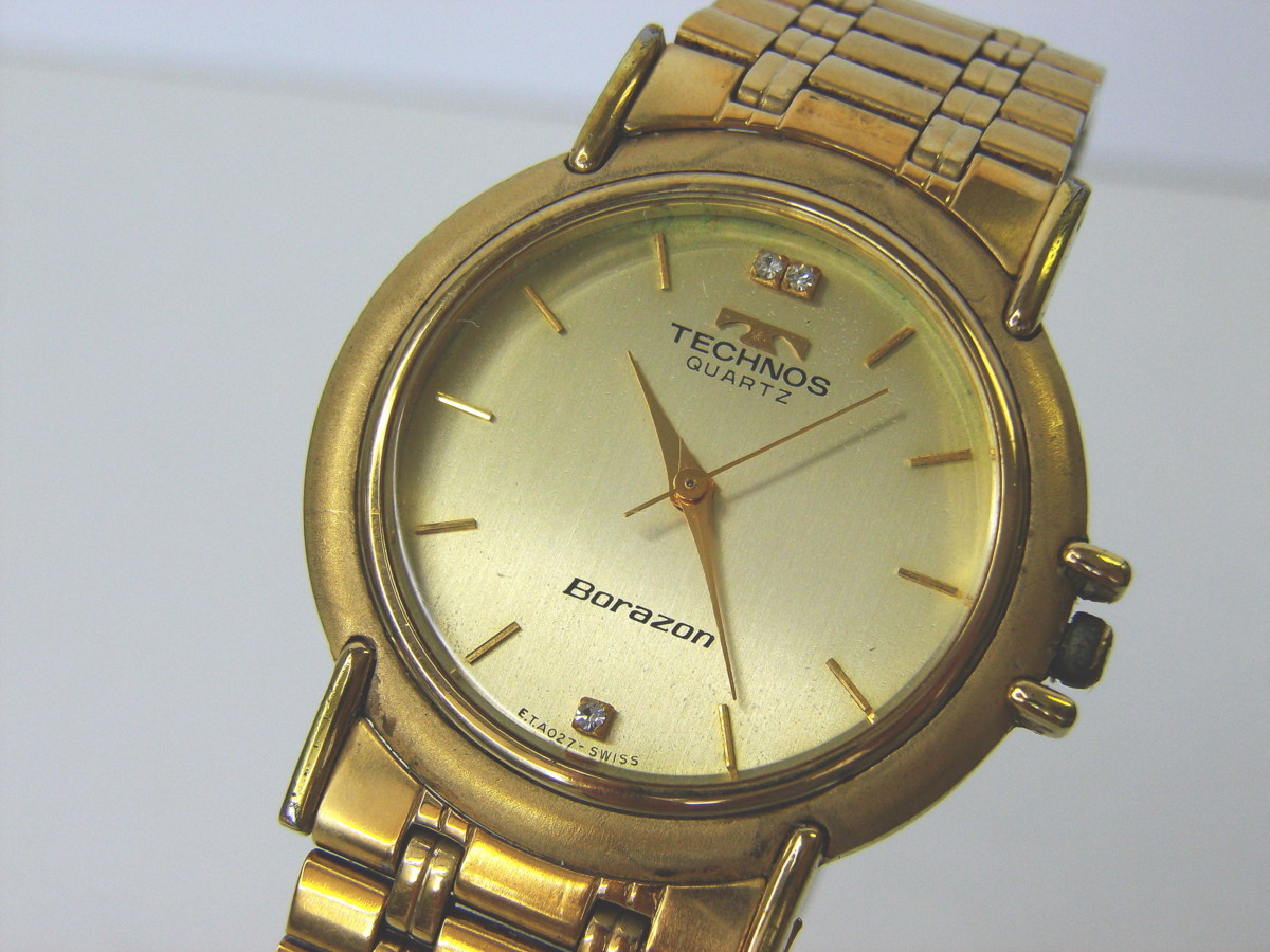 J0109-44宮13515 TECHNOS QUARTZ Borazon 8711-027 腕時計 テクノス(テクノス)｜売買されたオークション情報、yahooの商品情報をアーカイブ公開 ...