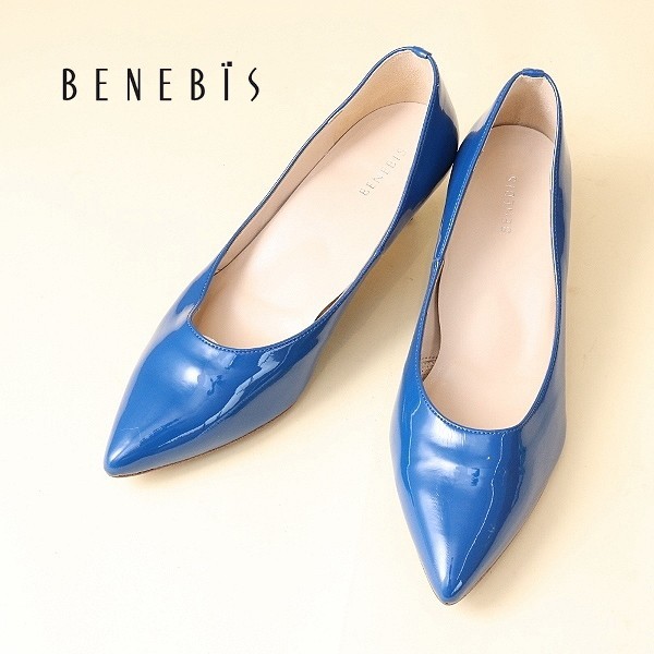 BENEBIS ベネビス シンプルデザイン エナメル ローヒール パンプス シューズ 靴 フットウェア ブルー size 25 0(ブルー系)｜売買されたオークション情報、yahooの商品情報 ...