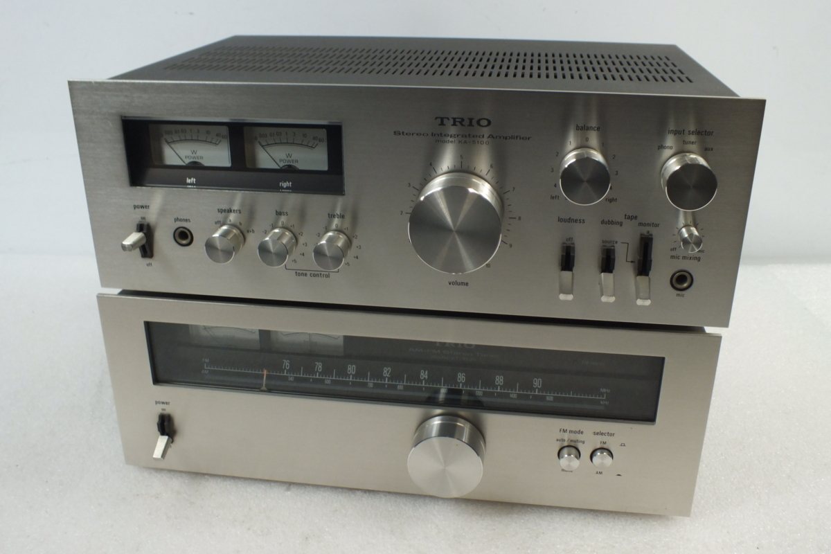 TRIO トリオ KA-5100/KT-5100 プリメインアンプ チューナーセット 音出しOK オーディオ機器 121Y7212(その他 ...