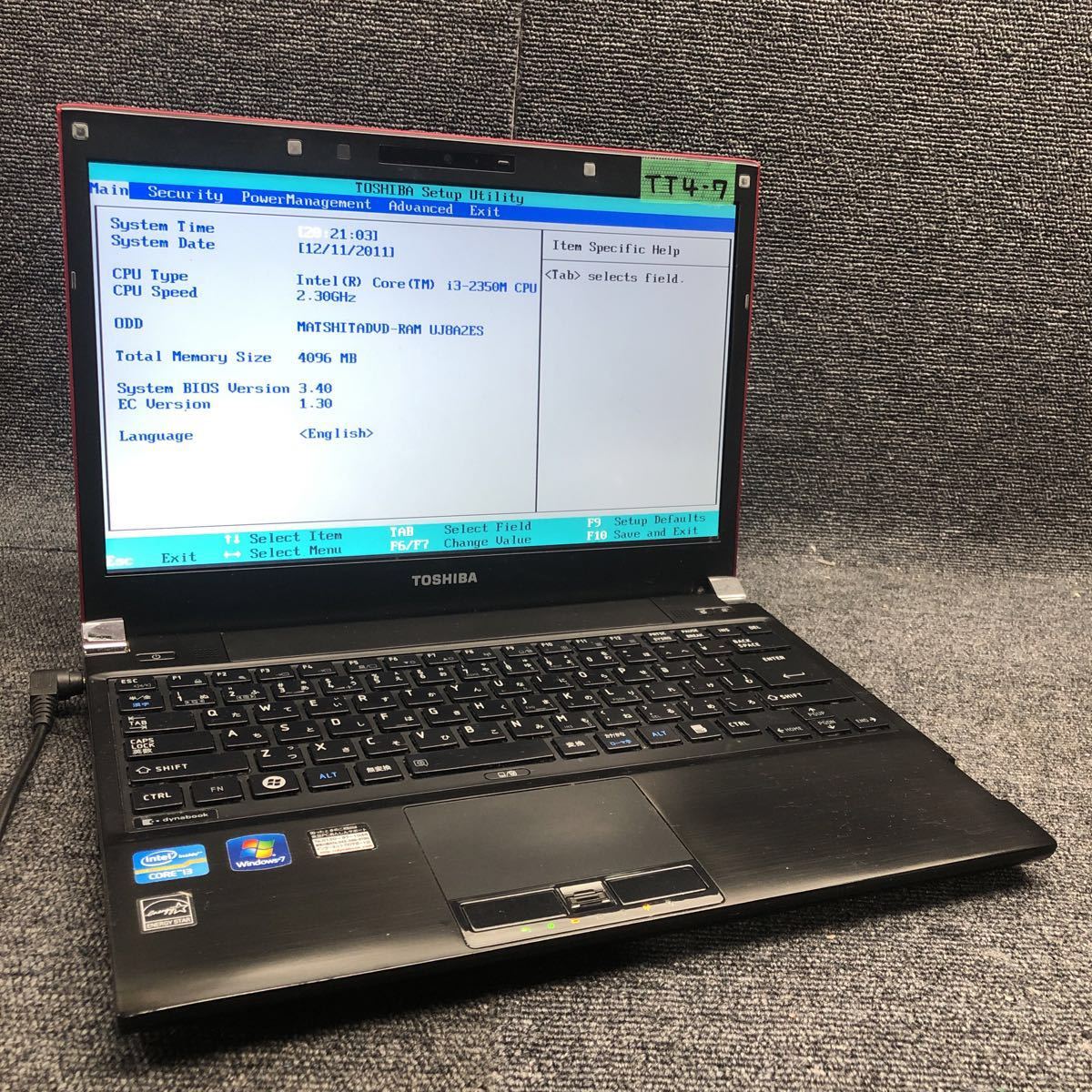 TT4-7 激安 ノートPC TOSHIBA dynabook R731/E26ER PR73126ERBRE レッド Core i3 ...