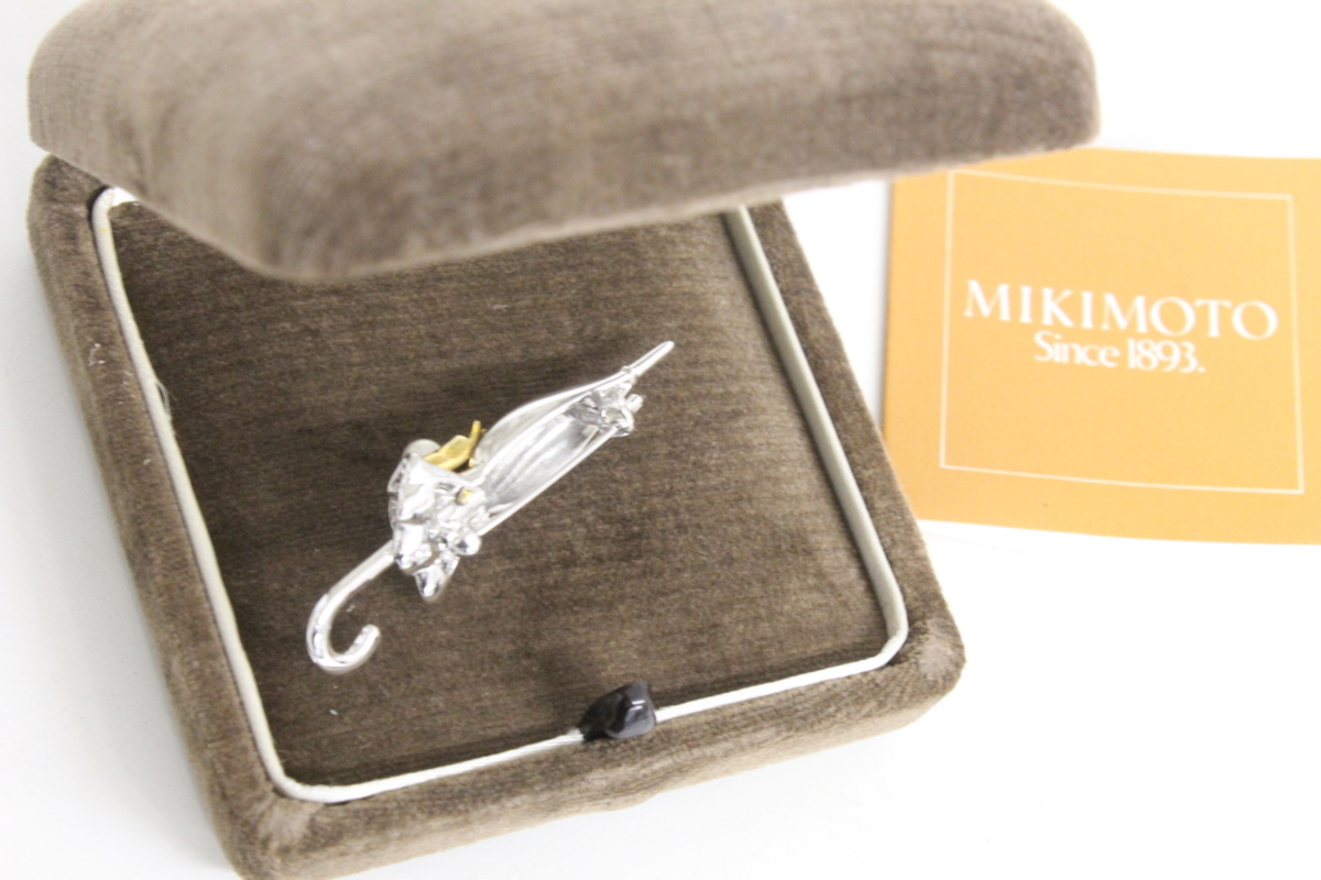MIKIMOTOミキモト 傘型ブローチ K18刻印シルバー7g M/(ミキモト)｜売買されたオークション情報、yahooの商品情報をアーカイブ ...