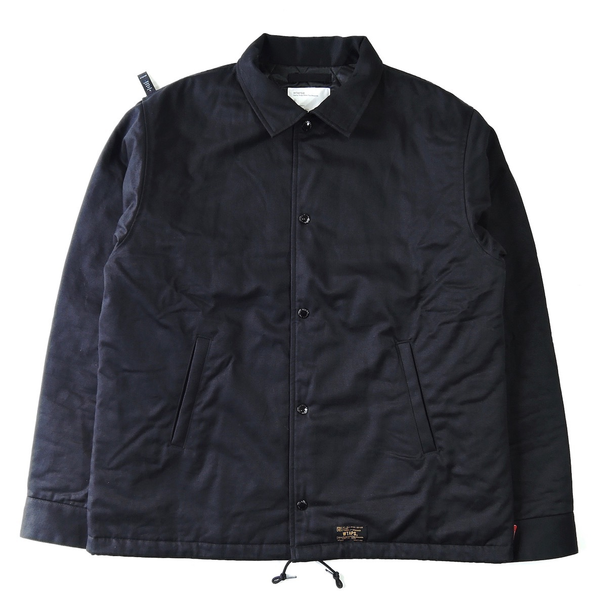 17aw wtaps UNIT JACKET WTVUA ロゴ コットンツイル 中綿 ジャケット XL ブラック 5274｜た/ち/つ