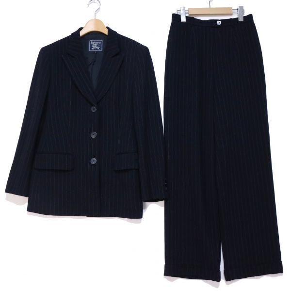 Burberrys バーバリー 通年 ウール100% ストライプ セットアップ パンツ スーツ Sz.9AR レディース 1d132(パンツスーツ)｜売買されたオークション情報、yahooの ...