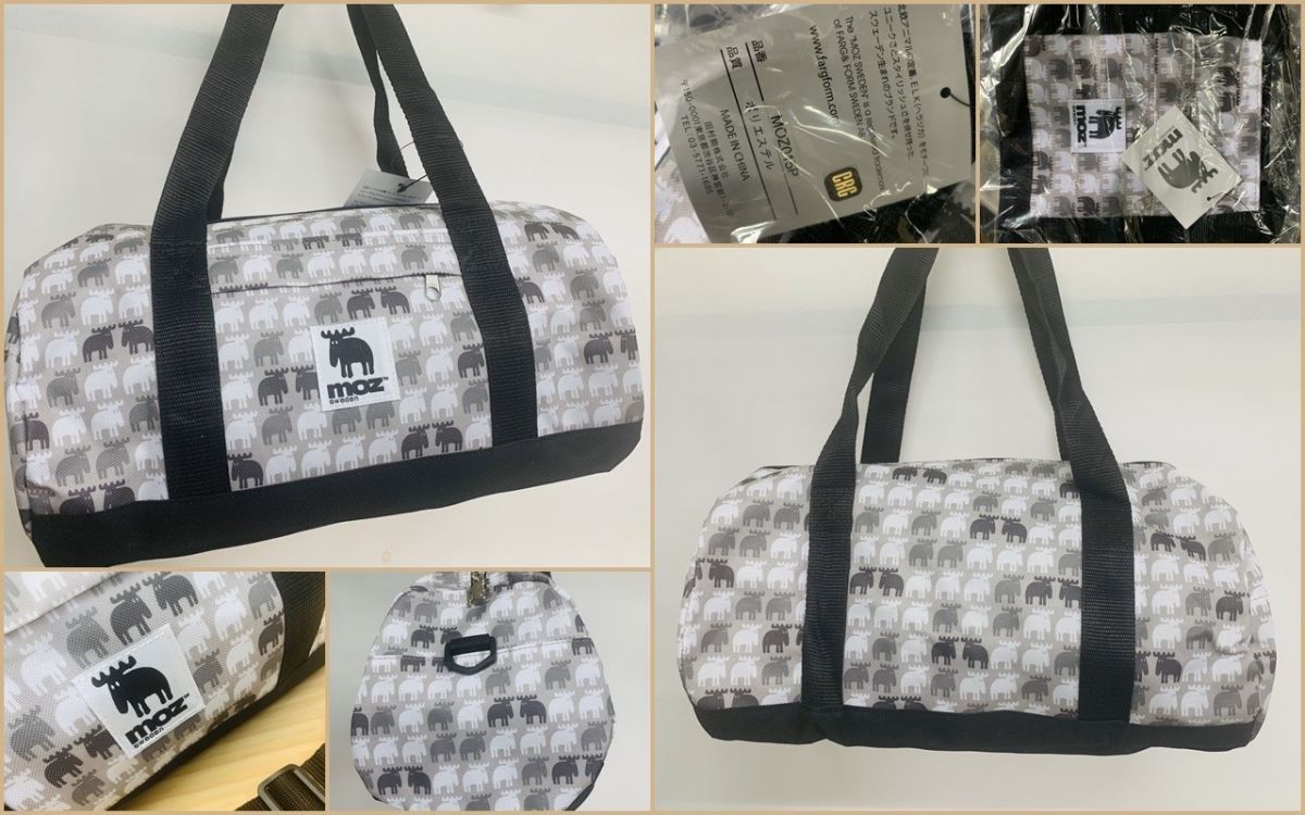 モズ スウェーデン MOZ SWEDEN ボストン ショルダーバッグ ヘラジカ 北欧ブランド ヨーロッパ 黒 ブラック MOZ015P 一 六 ...