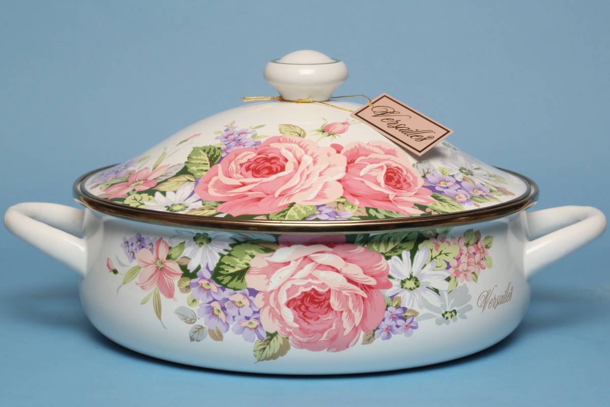 EJIRY エジリー 薔薇 ホーロー両手鍋 平鍋 IH対応 ベルサイユ(両手鍋)｜売買されたオークション情報、yahooの商品情報をアーカイブ公開 - オークファン（aucfan.com）