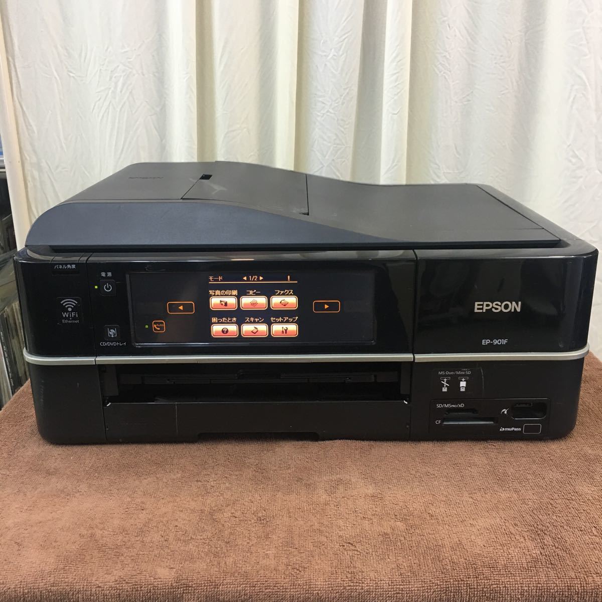F998 EPSON EP-901F インクジェット複合機 A4プリンタ エプソン 現状品(エプソン)｜売買されたオークション情報、yahooの商品情報をアーカイブ公開 - オークファン ...