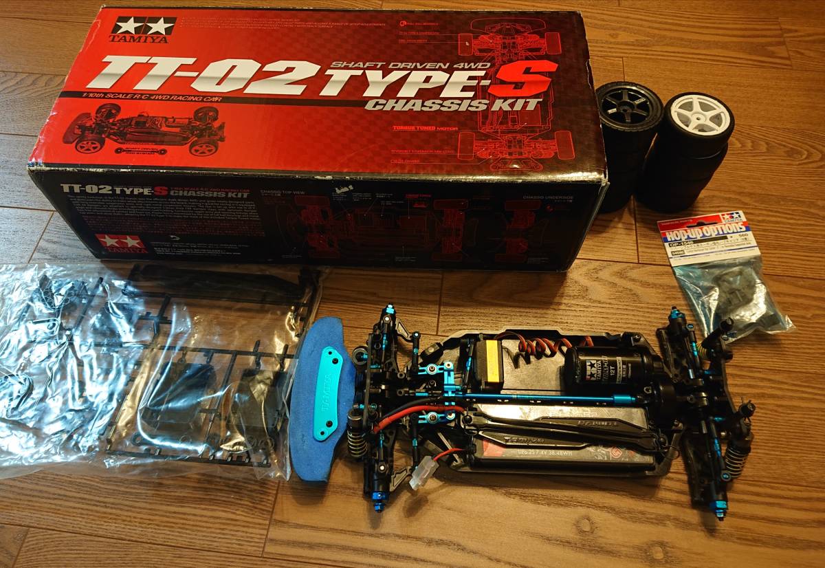 タミヤ TT-02S オプション&ブラシレスモーター&サーボ付き 福岡県よりゆうパック着払い発送 検索 TA07 TB05 タミチャレ タミ ...