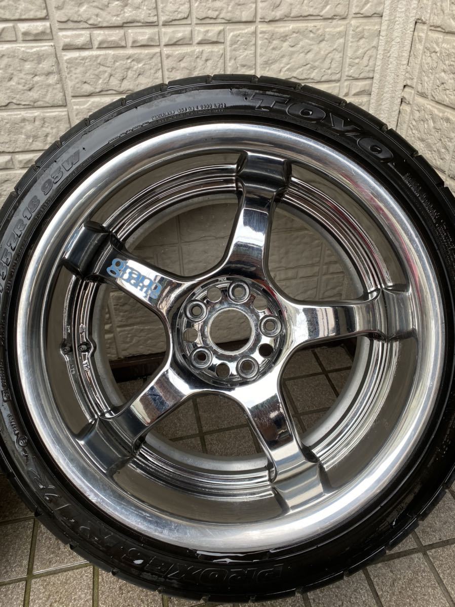 RAYS gramlights 57PRO 18インチ 深リム レイズ グラムライツ 57プロ GTR シルビア FD3S スープラ(5穴 ...